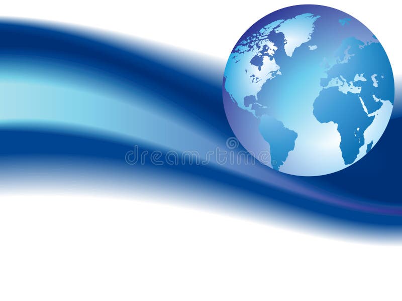 Wave background with globe stock vector. Illustration of background ...