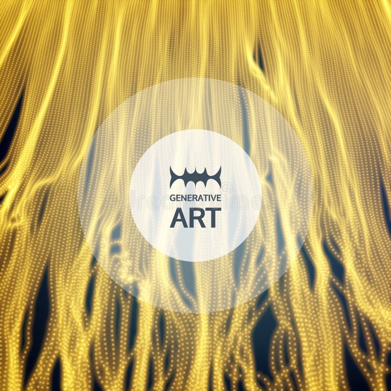 Wave Background. Ripple Grid. Abstract Vector Illustration. 3D ...