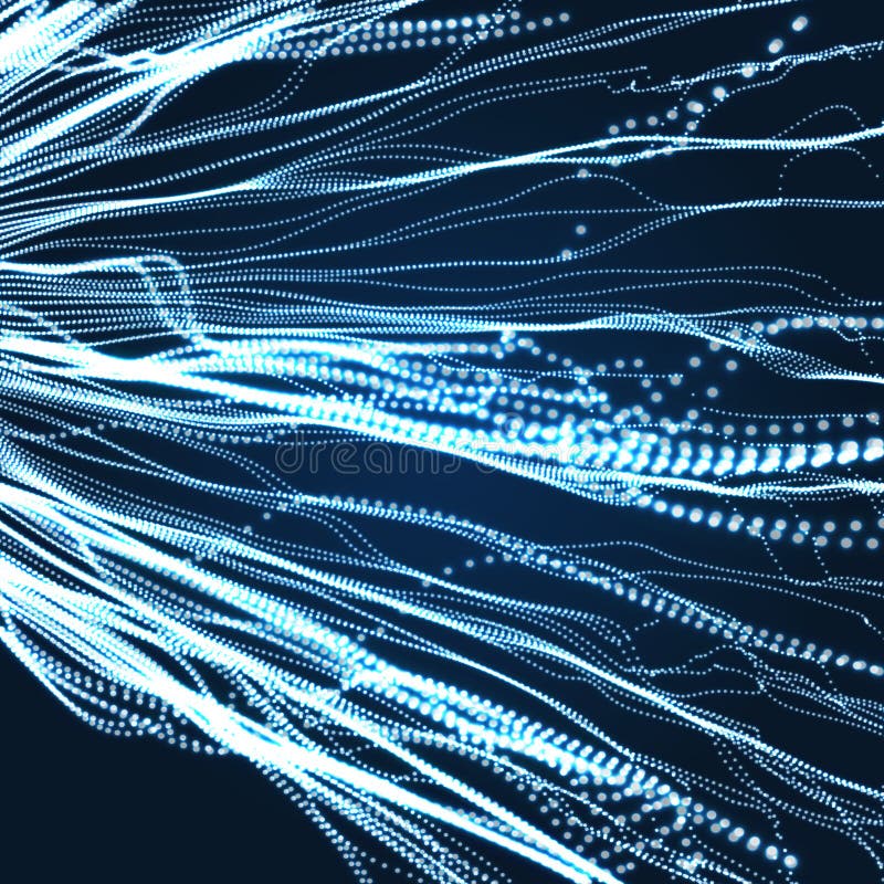 Wave Background. Ripple Grid. 3D Technology Style. Illustration with ...