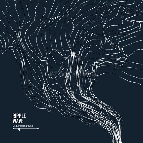 Wave Background. Ripple Grid. Modern Vector Illustration. Element of ...