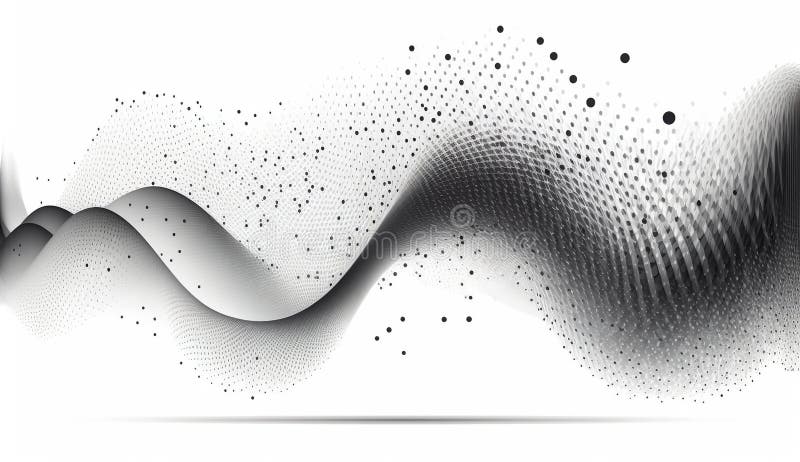 Sound Waves. Dynamic Effect. Illustration with Particle Wave Flow. AI ...