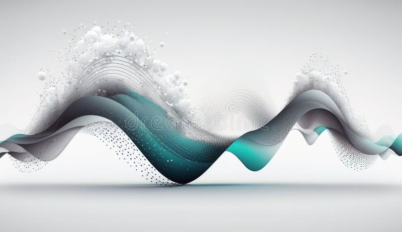 Sound Waves. Dynamic Effect. Illustration with Particle Wave Flow. AI ...
