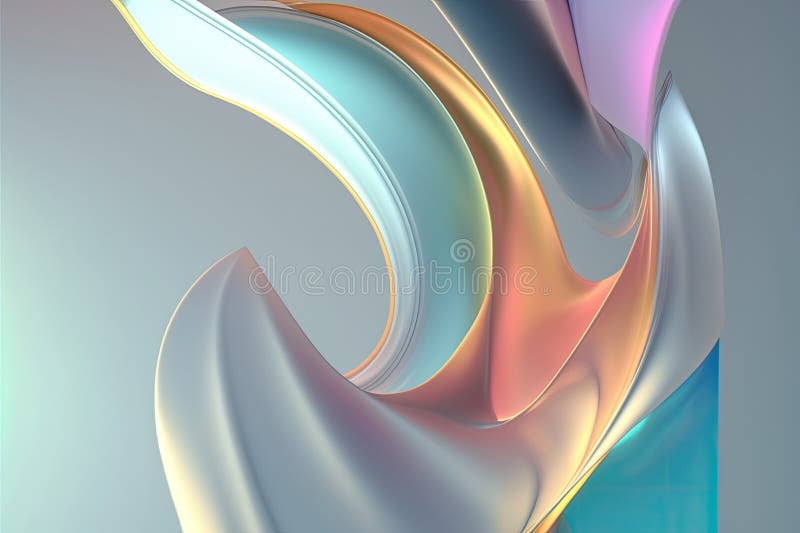 Abstract Translucent Colorful Wave Background Stock Illustration ...
