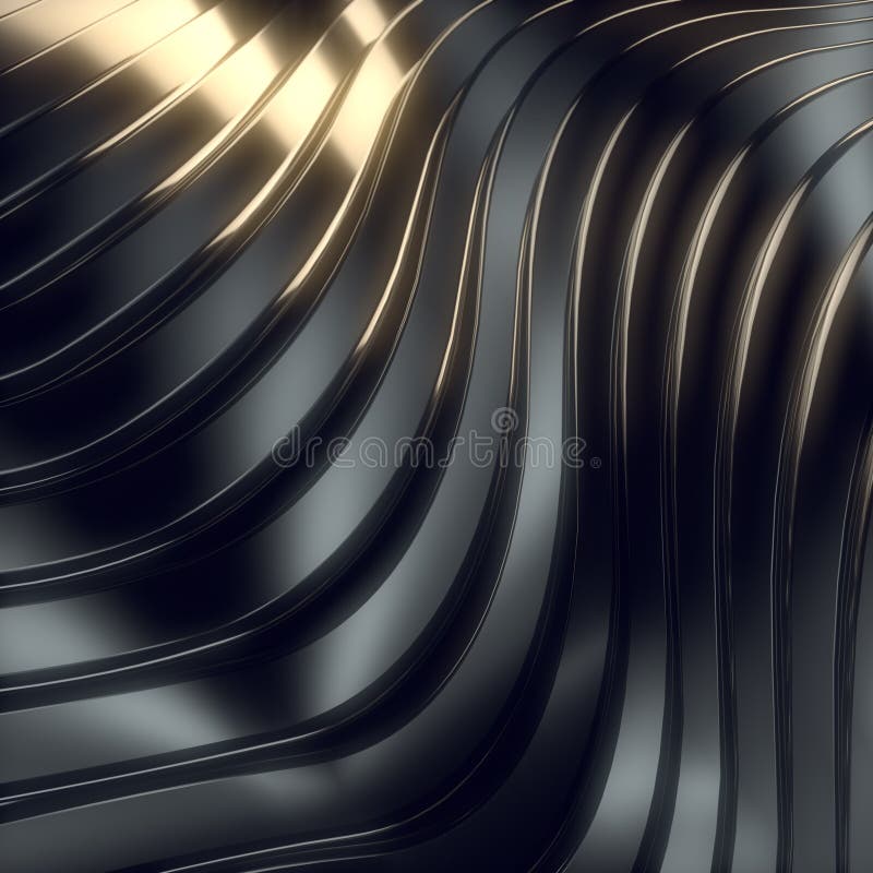 Wave Band Abstract Background Surface 3d Rendering Stock Illustration ...
