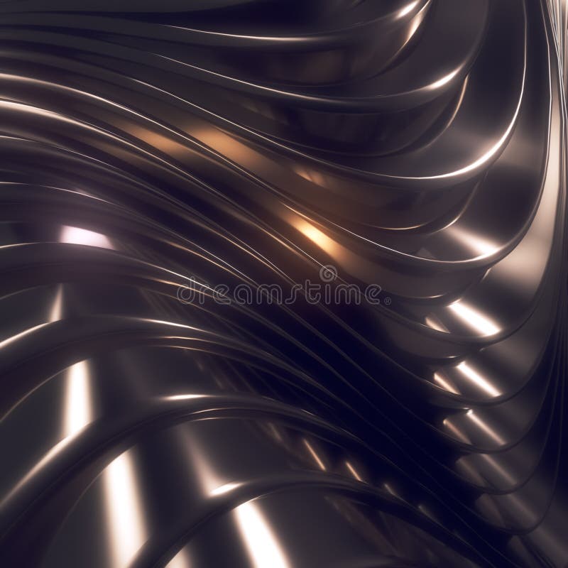 Wave Band Abstract Background Surface 3d Rendering Stock Illustration ...