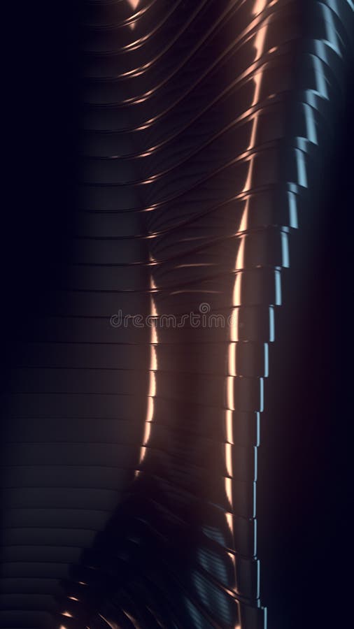 Wave Band Abstract Background Surface 3d Rendering Stock Illustration ...