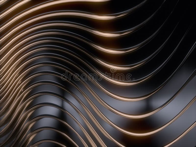 Wave Band Abstract Background Surface 3d Rendering Stock Illustration ...