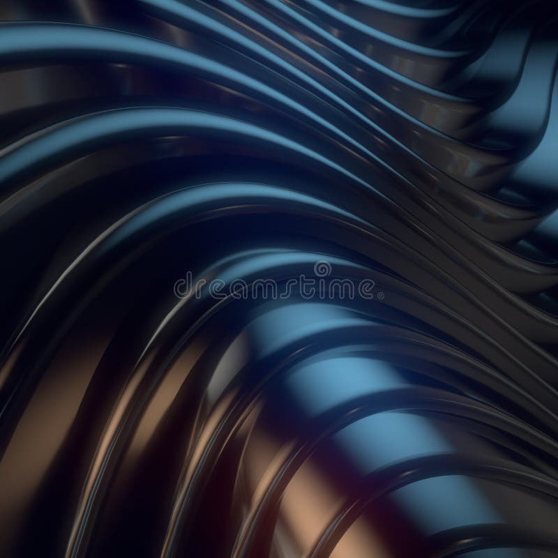 Wave Band Abstract Background Surface 3d Rendering Stock Illustration ...