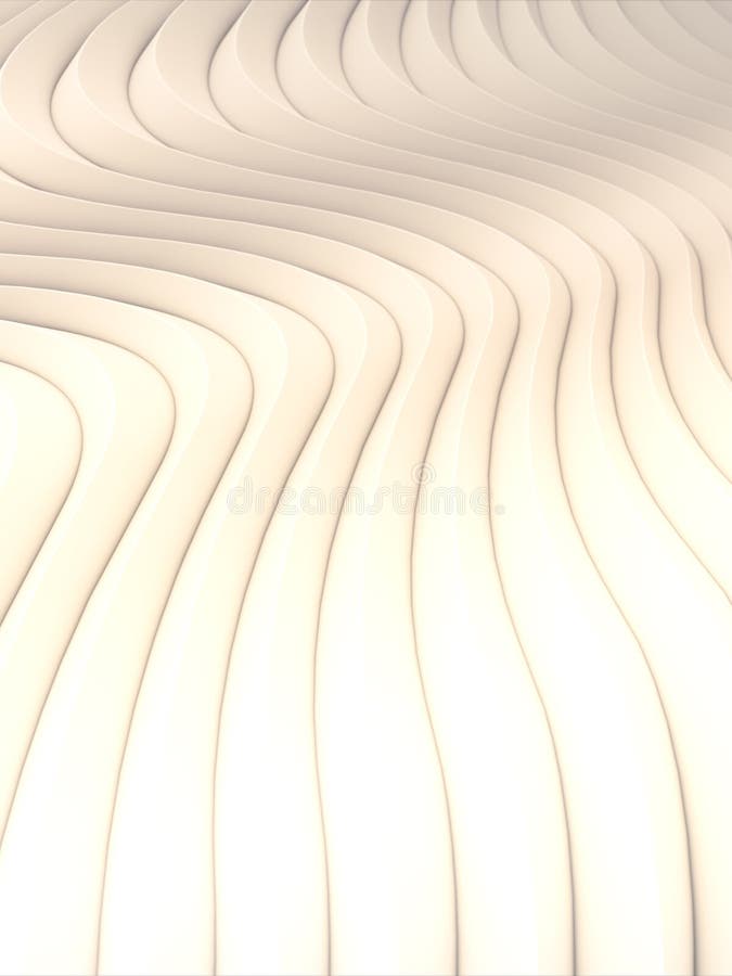 Wave Band White Abstract Background Surface. 3d Rendering Stock ...