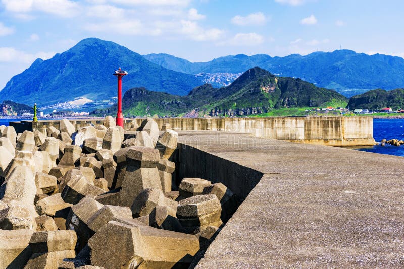 Wave barrier in the sea stock image. Image of rural, countryside - 92288937