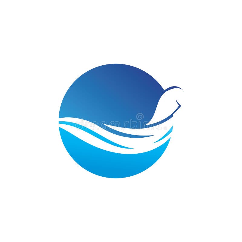 Wave Beach Logo Design Vector Illustration Template Stock Vector ...