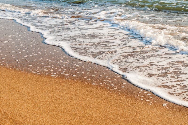 Wave on the beach stock photo. Image of imprint, idyllic - 62364504