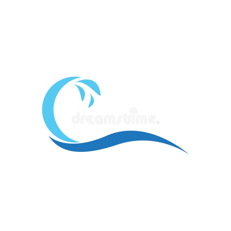 Wave Beach Water Splash Icon Logo Template Stock Vector - Illustration ...