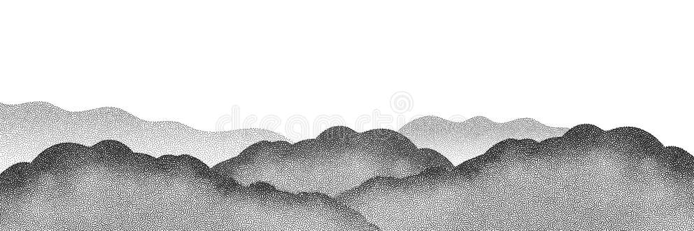 A Wave of Black Dots with a Sandy Texture. an Abstract, Grainy ...