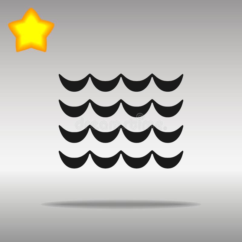 Wave Black Icon Button Logo Symbol Concept High Quality Stock Vector ...