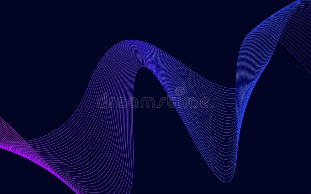 Wave of the Blue Colored Lines. High Resolution Stock Vector ...