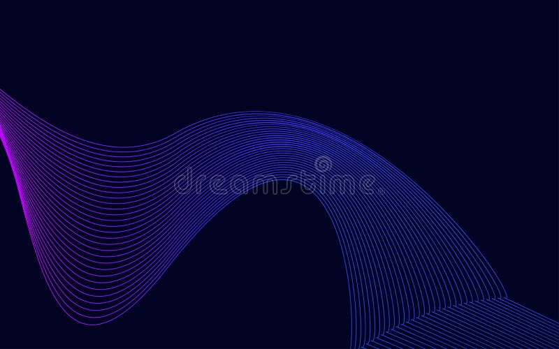 Wave of the Blue Colored Lines. High Resolution Stock Vector ...