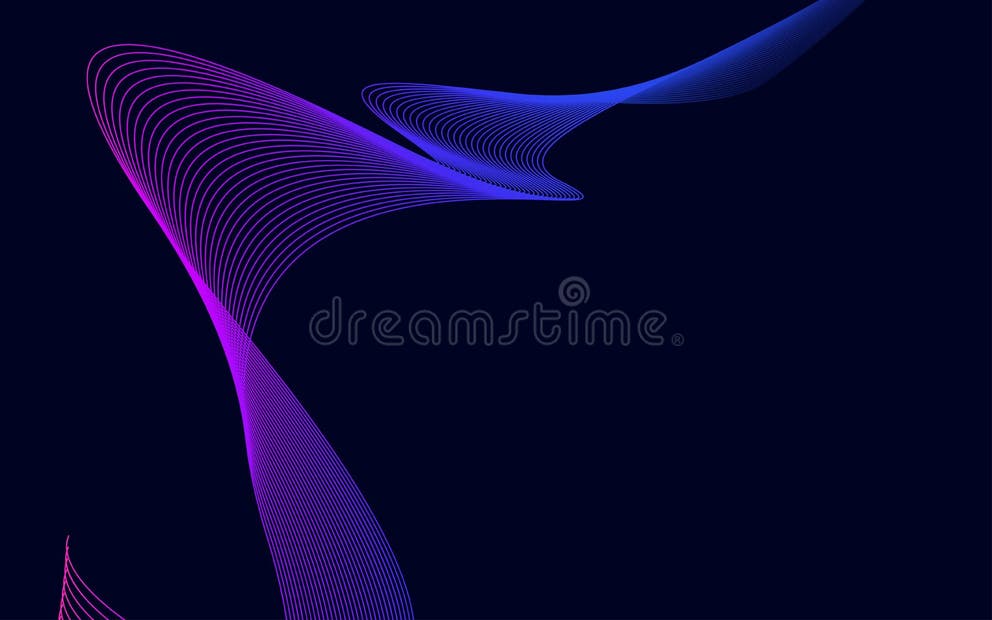 Wave of the Blue Colored Lines. High Resolution Stock Vector ...