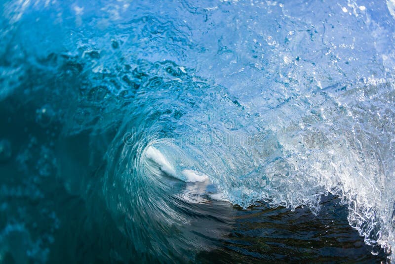 Wave Blue Inside stock image. Image of swimming, perspective - 70884911