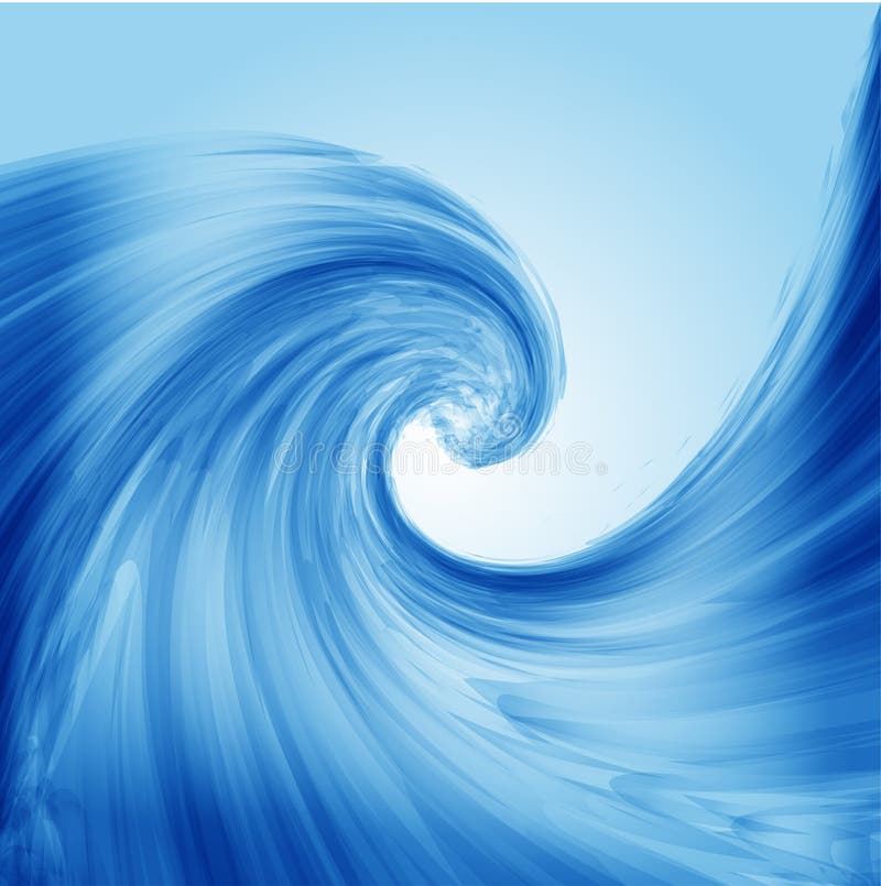 Big Blue Abstract Wave Background Stock Vector - Illustration of ...