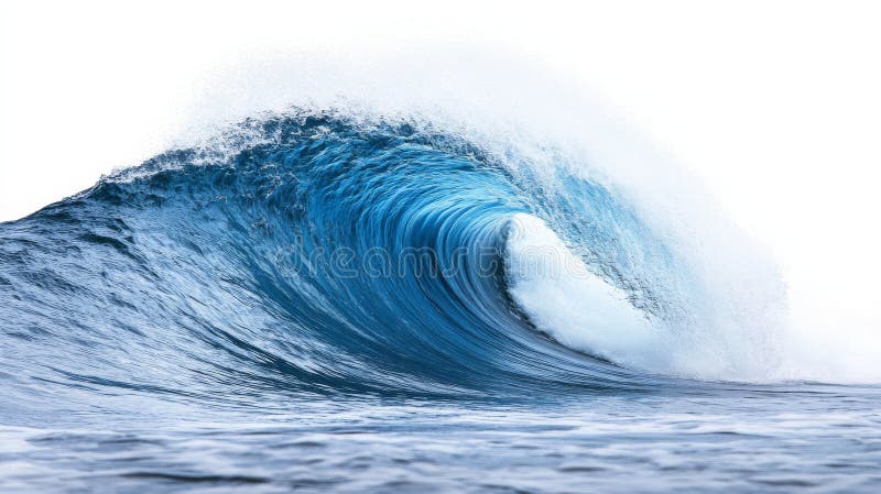 Wave of Blue Ocean Water Isolated on Transparent Background Stock ...