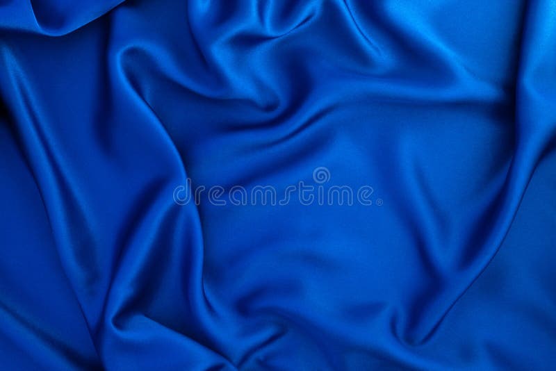 Wave Blue Silk Or Satin Fabric Background Stock Image - Image of ...