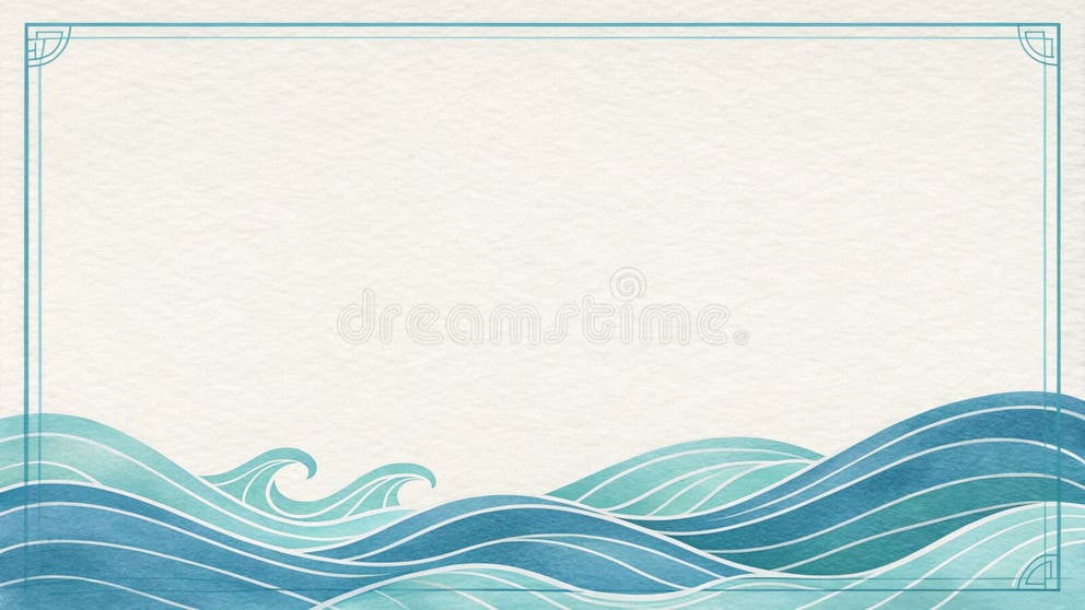 Wave Border Paper Texture Fluid and Calming Stock Illustration ...