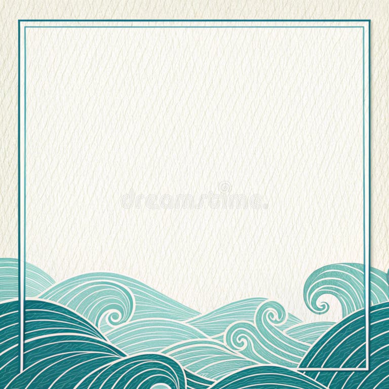 Wave Border Paper Texture Fluid and Calming Stock Illustration ...