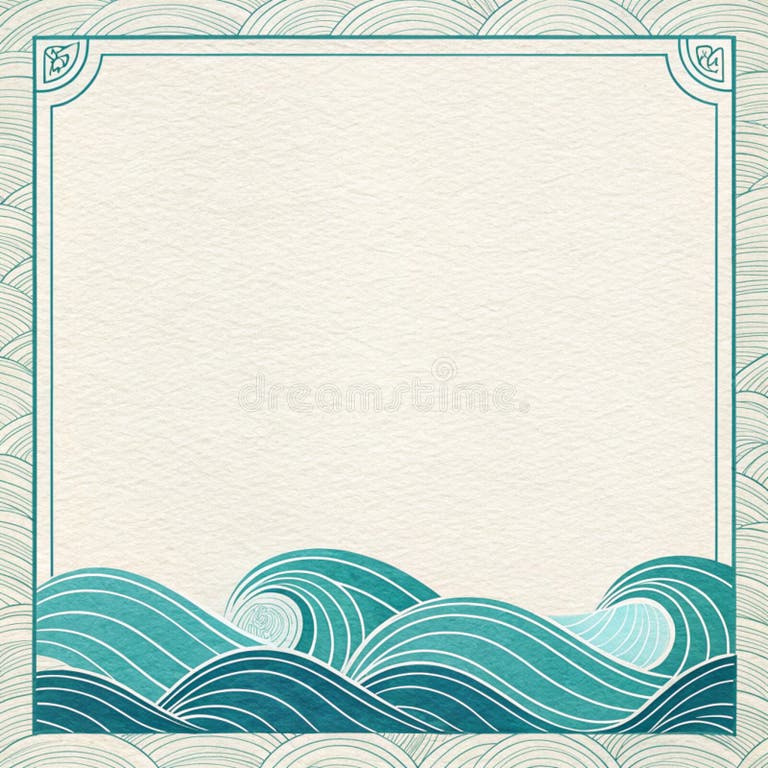 Wave Border Paper Texture Fluid and Calming Stock Illustration ...