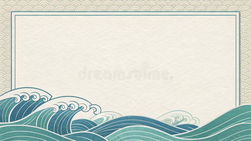 Wave Border Paper Texture Fluid and Calming Stock Illustration ...