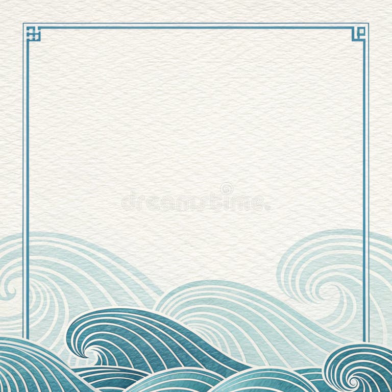 Wave Border Paper Texture Fluid and Calming Stock Illustration ...
