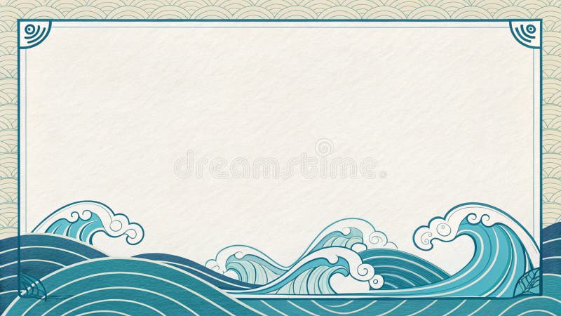 Wave Border Paper Texture Fluid and Calming Stock Illustration ...