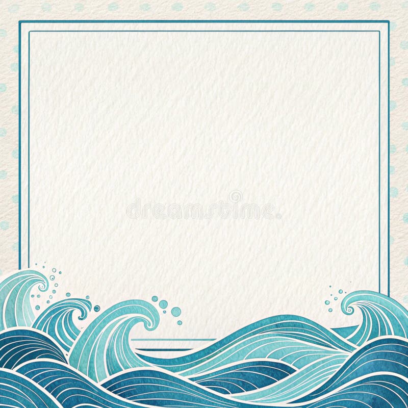 Wave Border Paper Texture Fluid and Calming Stock Illustration ...