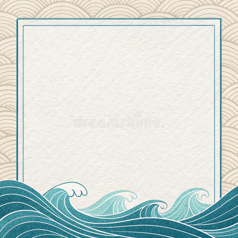 Wave Border Paper Texture Fluid and Calming Stock Illustration ...