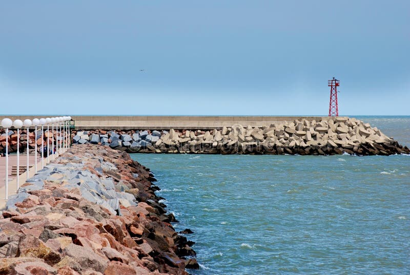 Wave breaker stock photo. Image of breakwaters, break - 20327952