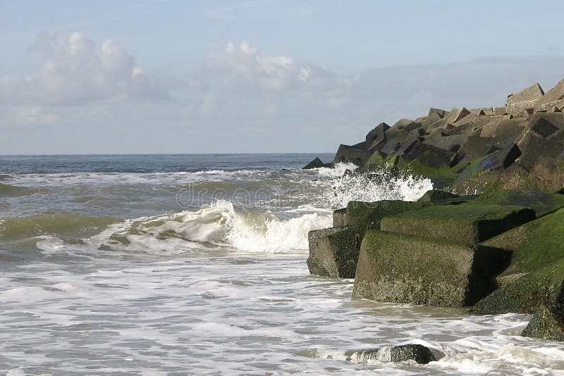 A wave breaker stock image. Image of scheveningen, rocks - 49911135