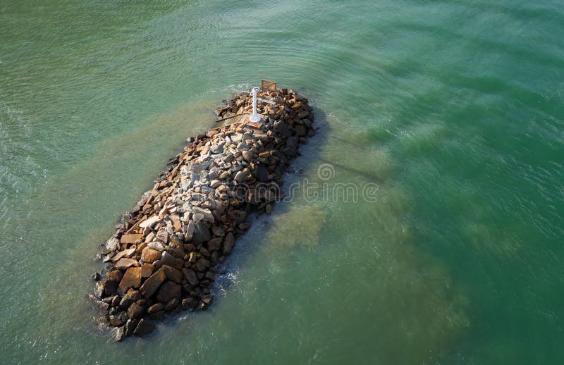 Wave Breaker Man-made Rock Barrier, Atlantic Ocean, Recife, Brazil ...