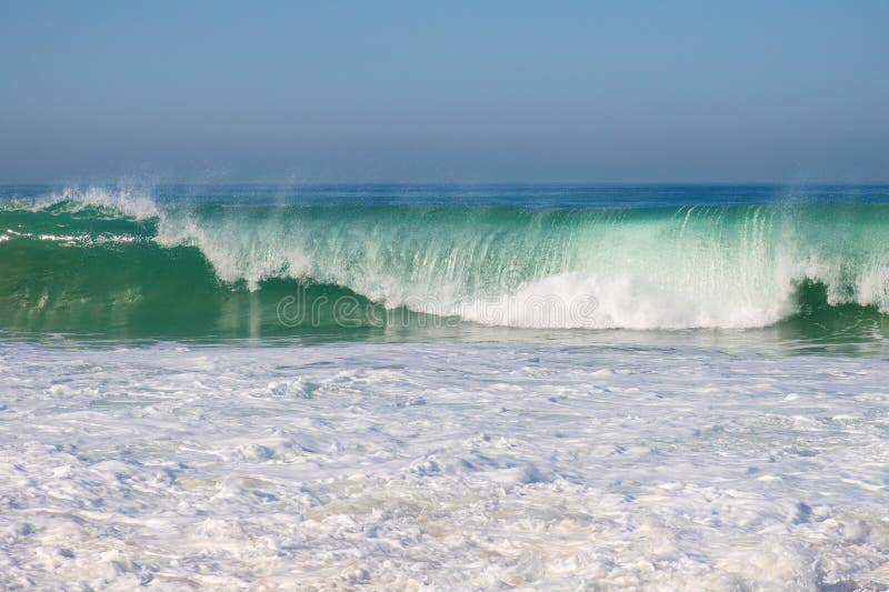 Wave Breaking on the Shore of Biarritz Stock Photo - Image of marine ...