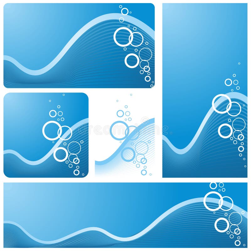 Set of Wave Symbols for Design Stock Vector - Illustration of logo ...
