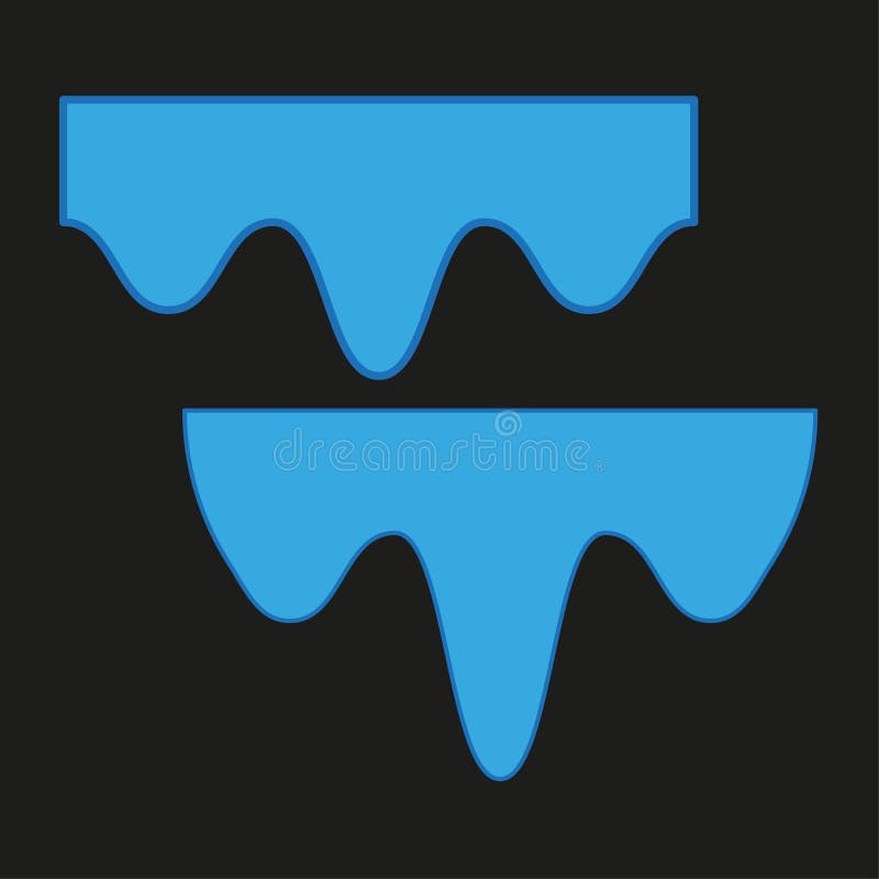 Wave Chart Vector. Abstract Blue Shape. Curved Statistic Form ...