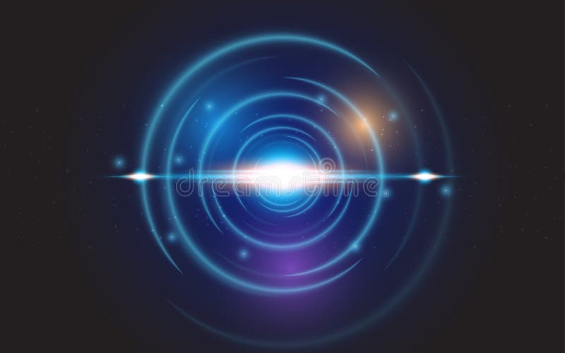 Wave Circle Abstract Background Waveform Space Concept Stock Vector ...