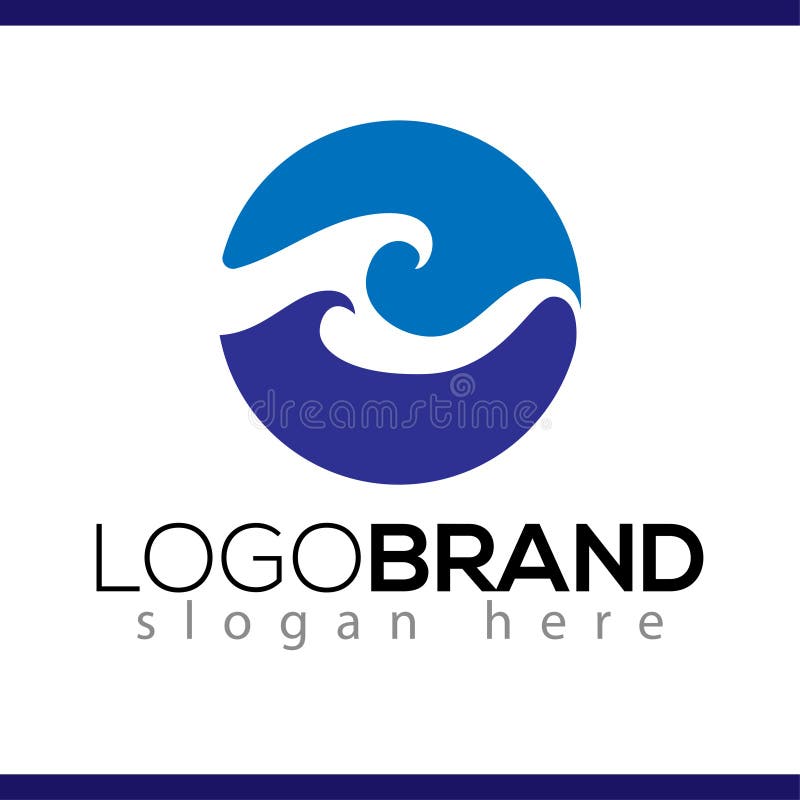 Wave Circle Logo Vector Element. Wave Logo Template Stock Illustration ...