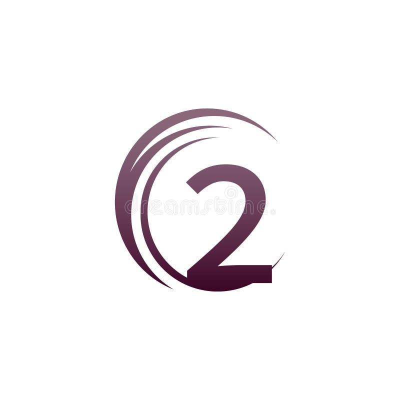 Wave Circle Number 2 Logo Icon Design Stock Vector - Illustration of ...