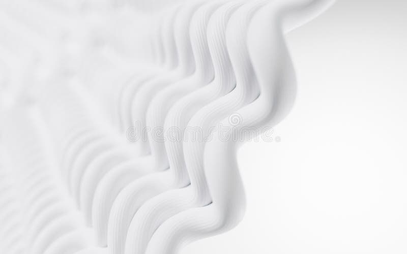 Wave Cloth with Microscopic Detail, 3d Rendering Stock Illustration ...
