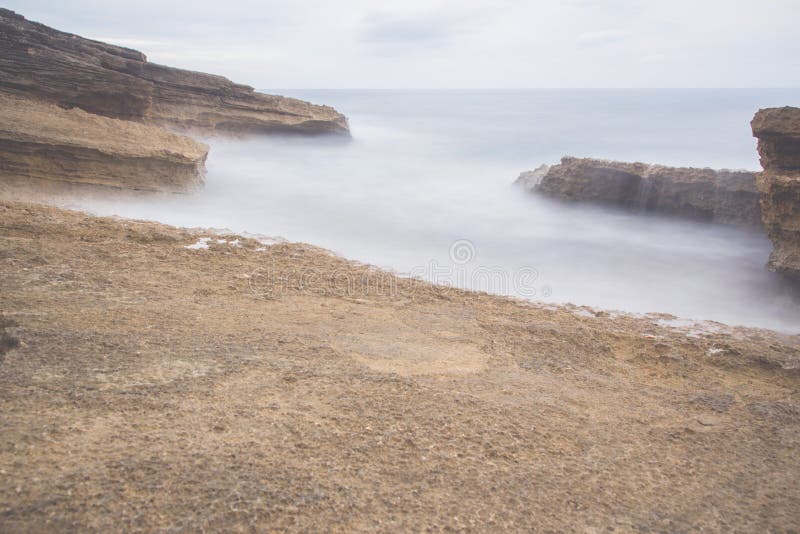 Wave on the coast stock image. Image of majorca, landscape - 93175479