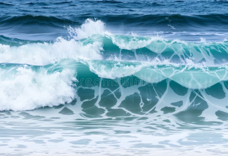 Wave Collage Overlapping Waves Captured in Multiple Exposures Stock ...