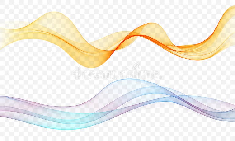 Wave Collection, Translucent Colorful Abstract Waves, Smooth Lines ...