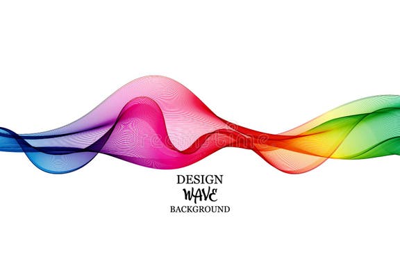 Wave Colored Vector Abstract Transparent Flow Colorful Wave Stock ...
