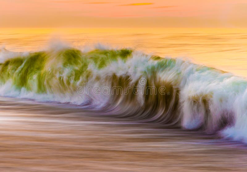 Wave stock image. Image of horizon, calm, coast, sunrise - 94525307