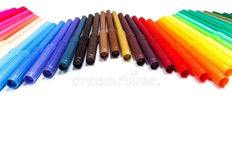 Wave of colorful makers stock photo. Image of creativity - 66164098